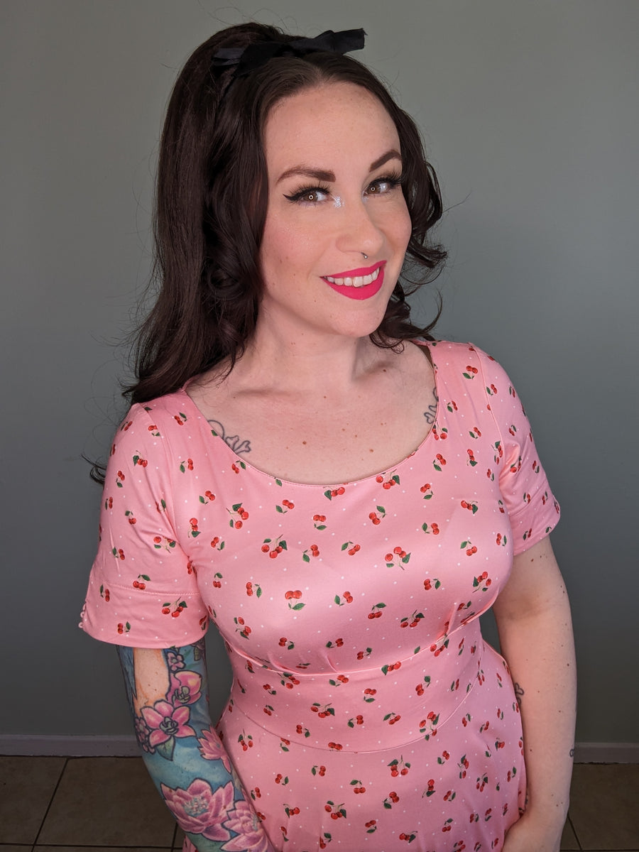 Brenda Pink Cherry Dress – Vivacious Vixen Apparel