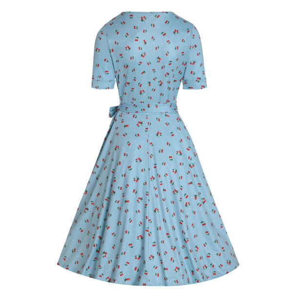 Matilda Red Cherry Blue Wrap Dress – Vivacious Vixen Apparel